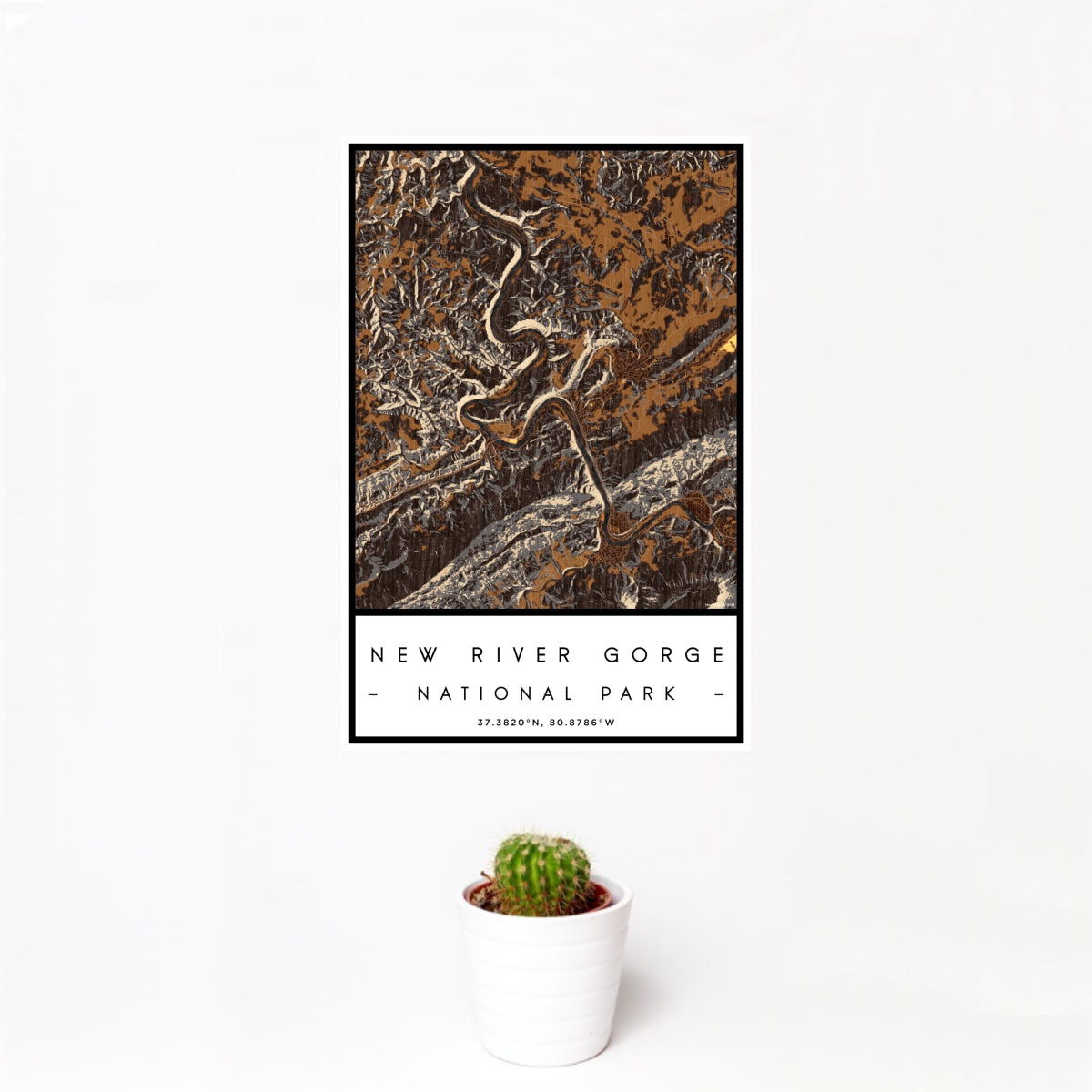 New River Gorge National Park Map Print in Ember — JACE Maps