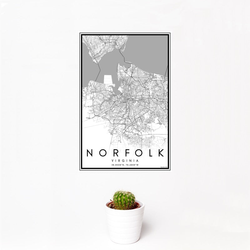 Norfolk - Virginia Map Print in Classic — JACE Maps