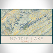 Norris Lake - Tennessee Map Print in Woodblock — JACE Maps