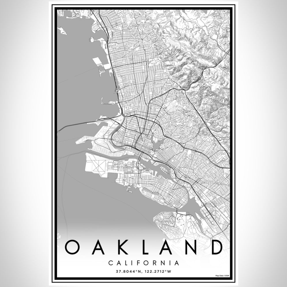Oakland - California Map Print in Classic — JACE Maps