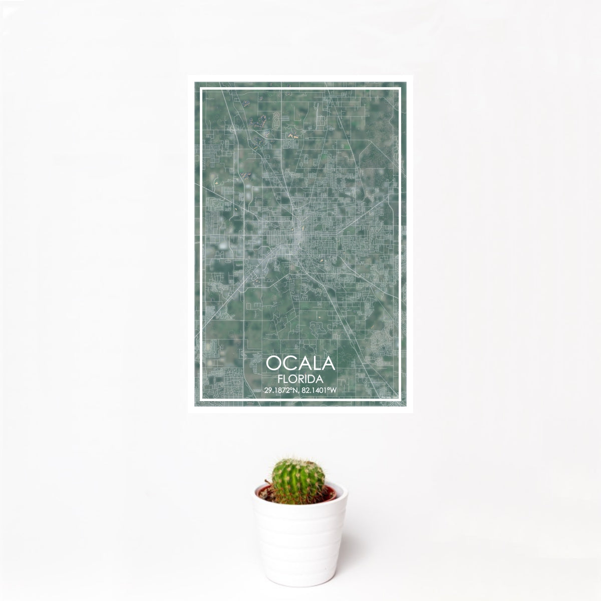 Ocala - Florida Map Print in Afternoon — JACE Maps