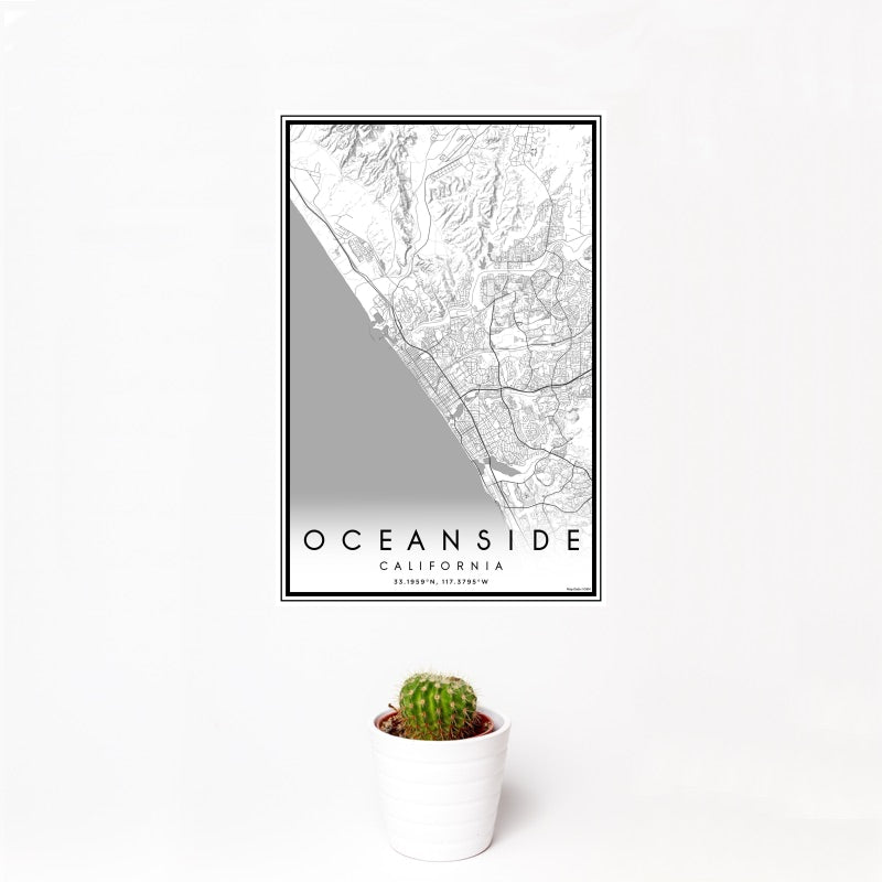 Oceanside - California Map Print in Classic — JACE Maps