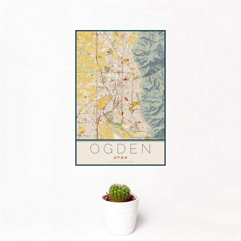 Ogden - Utah Map Print in Woodblock — JACE Maps