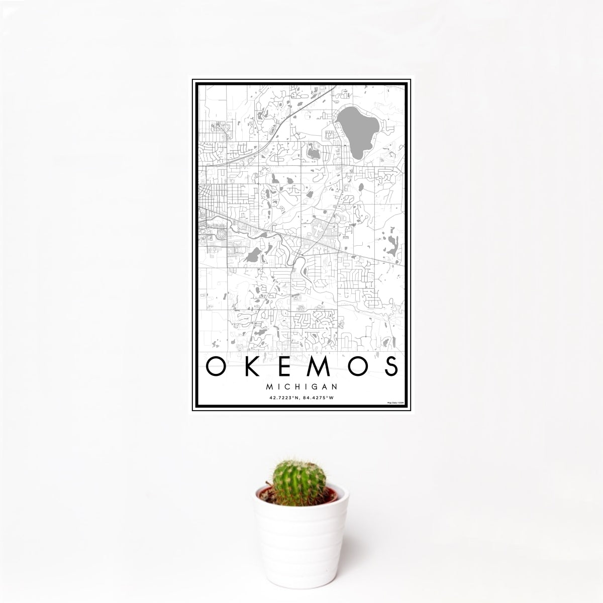 Okemos - Michigan Map Print in Classic — JACE Maps