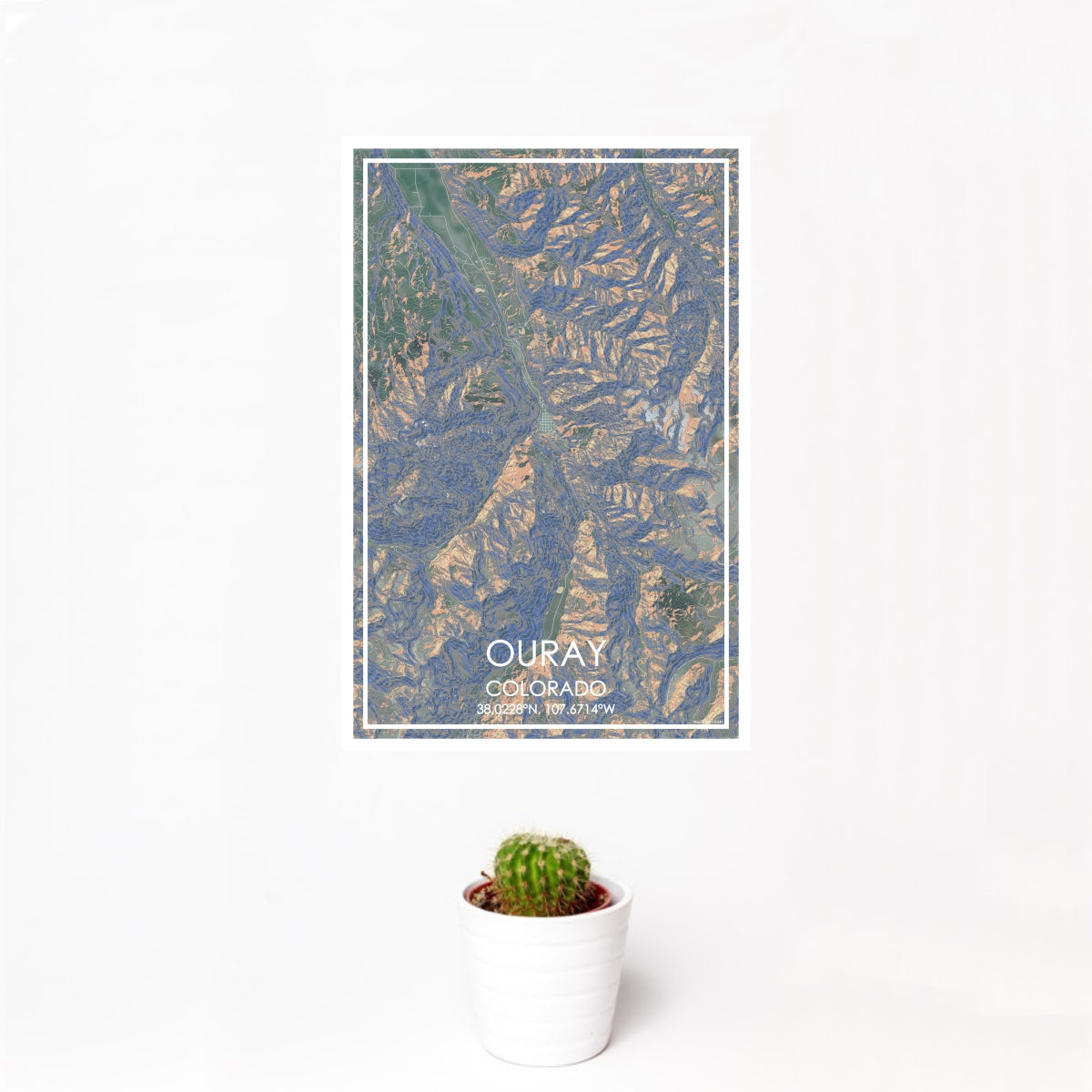Ouray - Colorado Map Print in Afternoon — JACE Maps