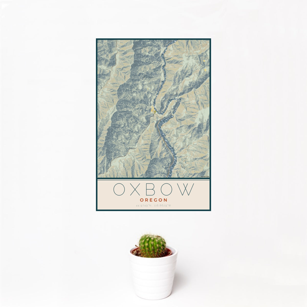 Oxbow - Oregon Map Print in Woodblock — JACE Maps