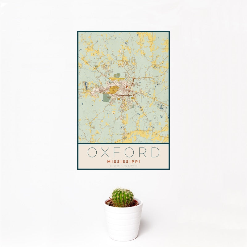 Oxford - Mississippi Map Print in Woodblock — JACE Maps