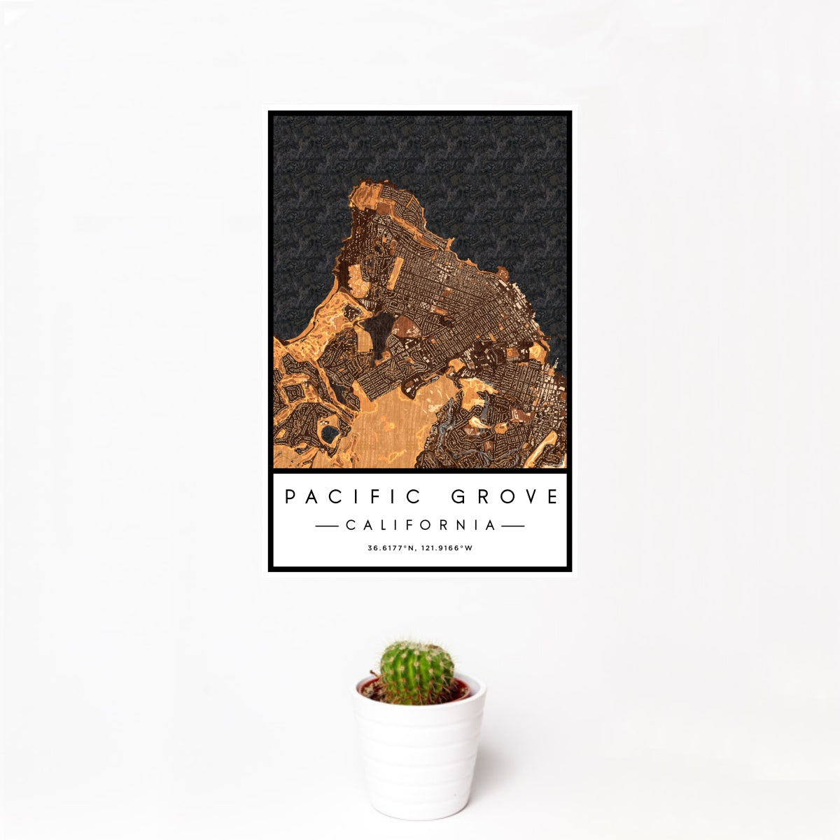 Pacific Grove - California Map Print in Ember — JACE Maps