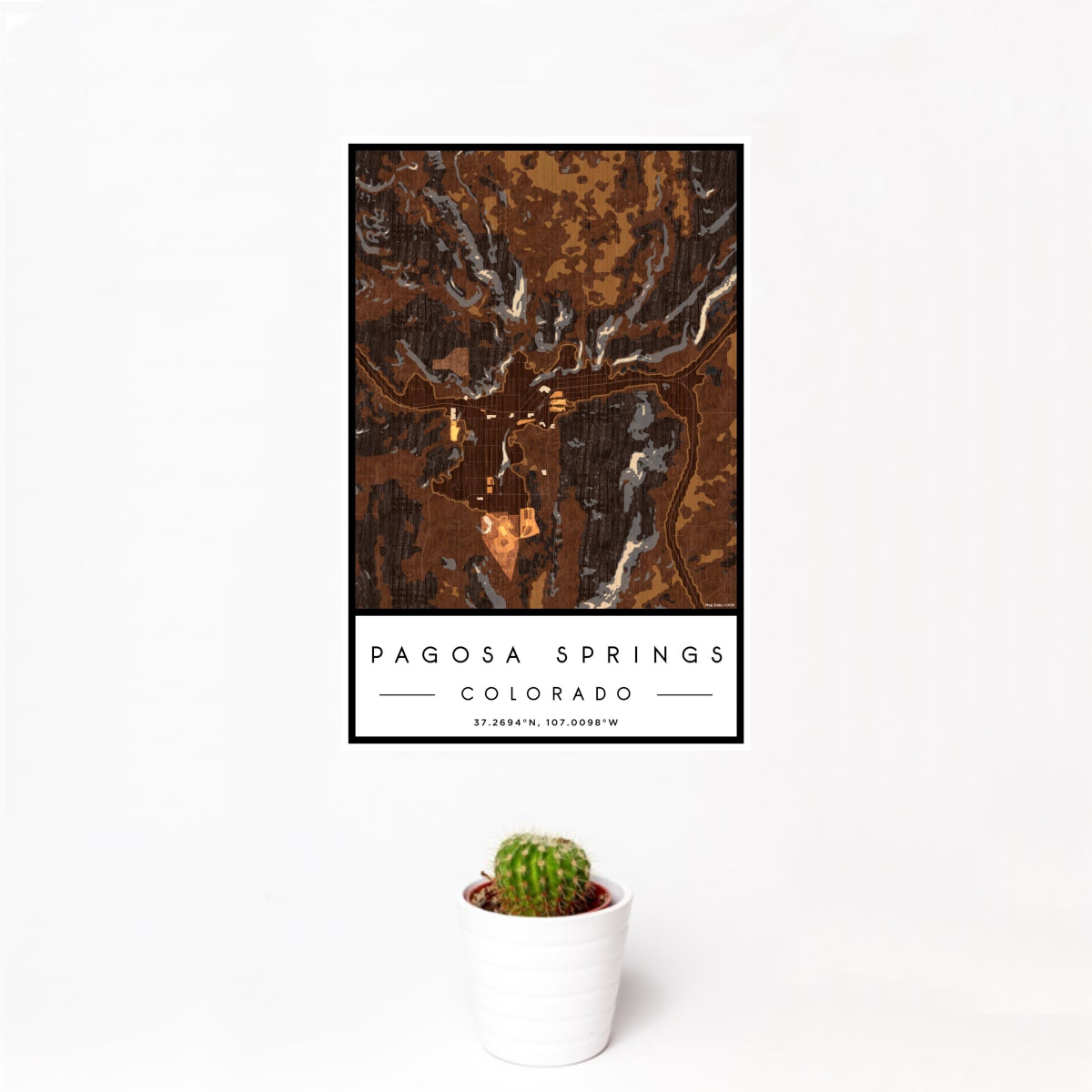 Pagosa Springs - Colorado Map Print in Ember — JACE Maps