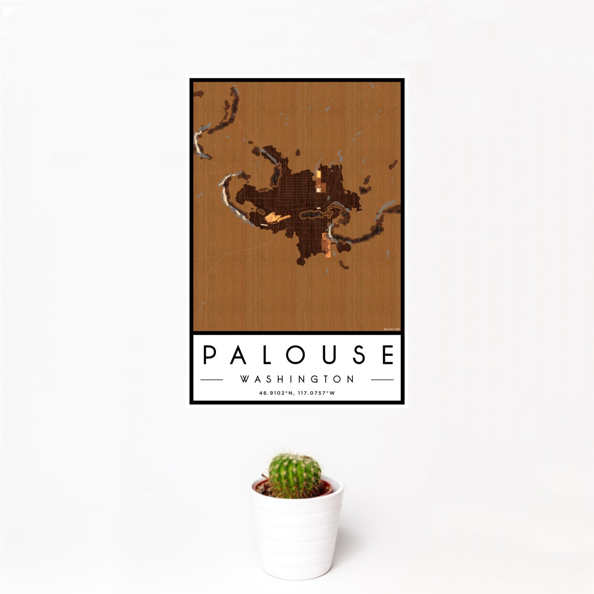 Palouse - Washington Map Print in Ember — JACE Maps
