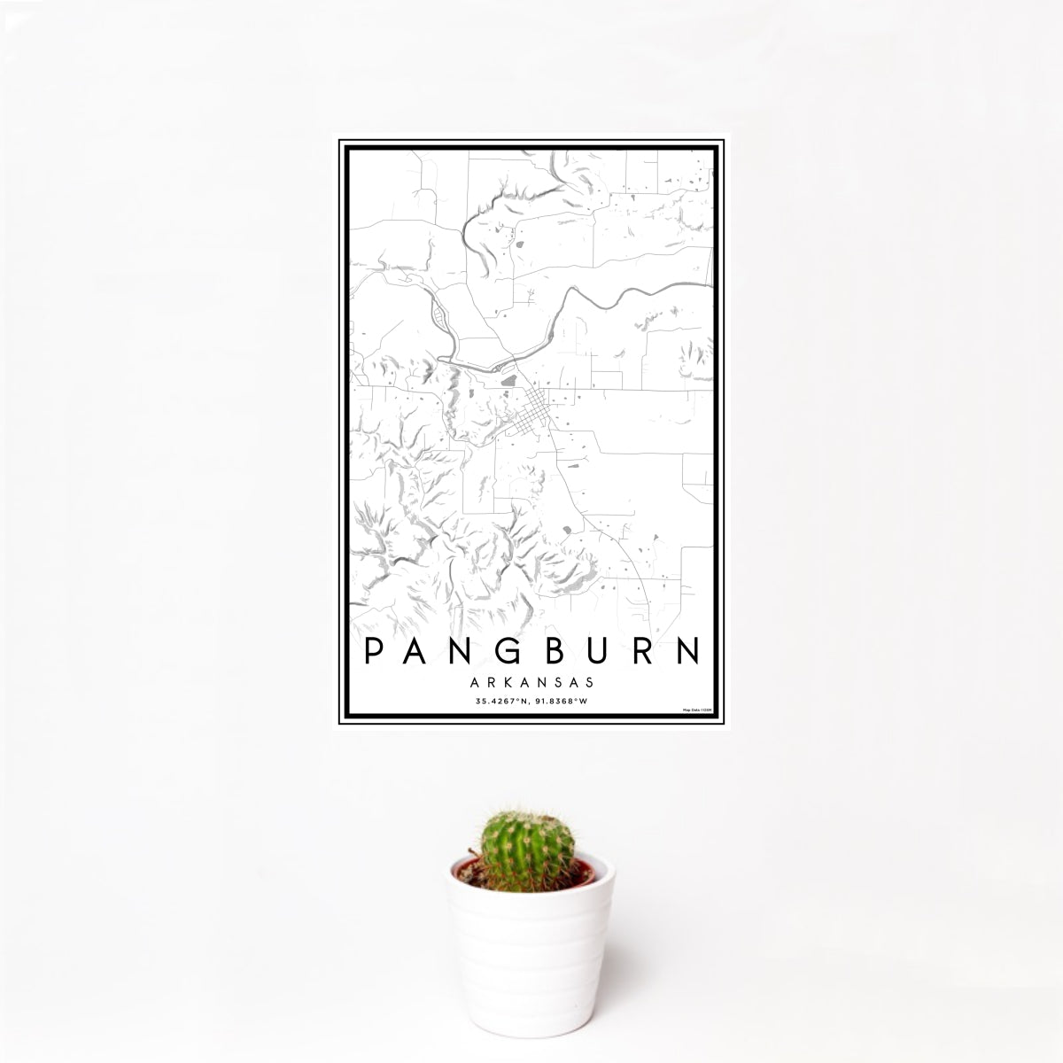 Pangburn - Arkansas Map Print in Classic — JACE Maps