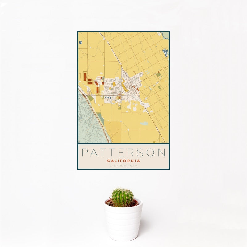 Patterson - California Map Print in Woodblock — JACE Maps