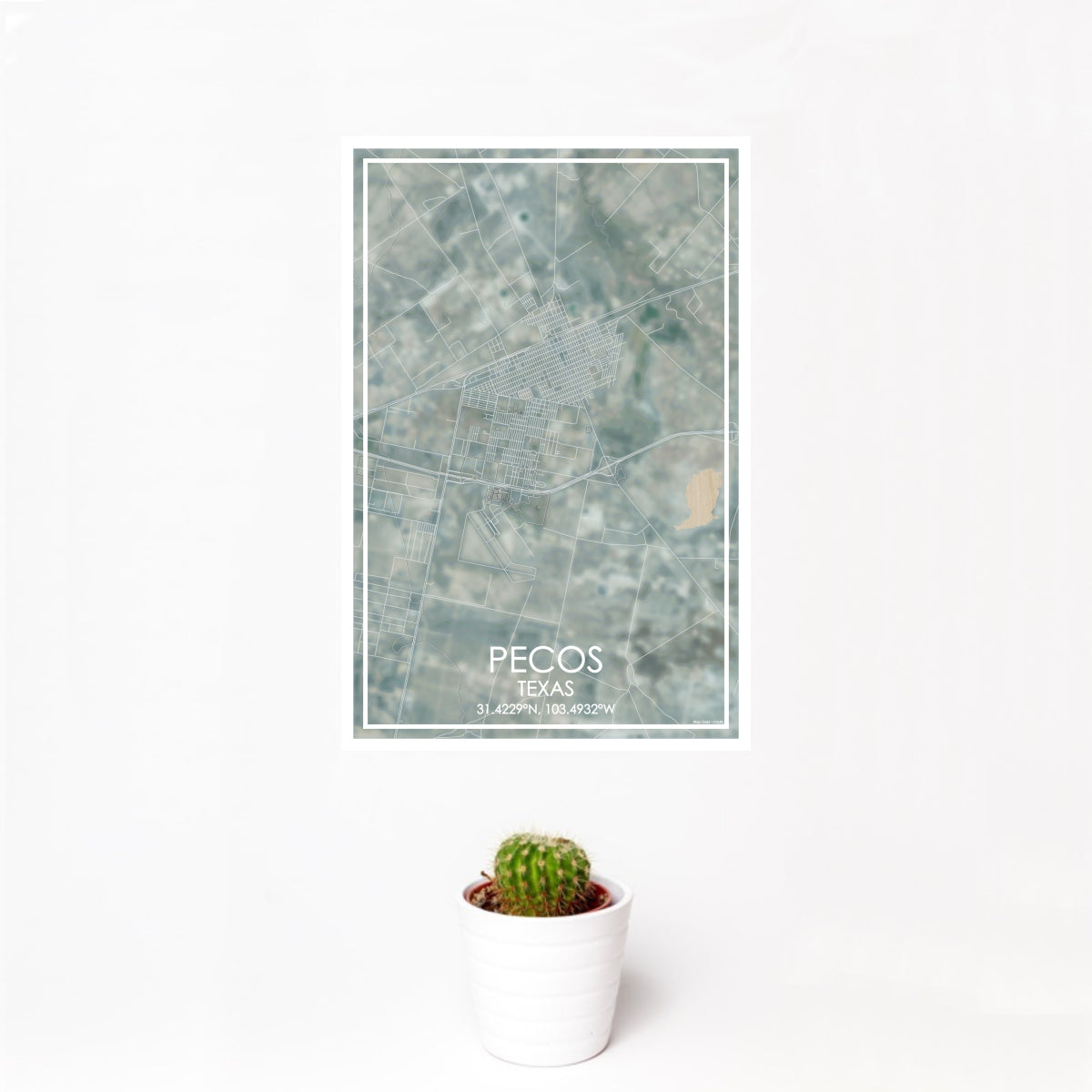 Pecos - Texas Map Print in Afternoon — JACE Maps