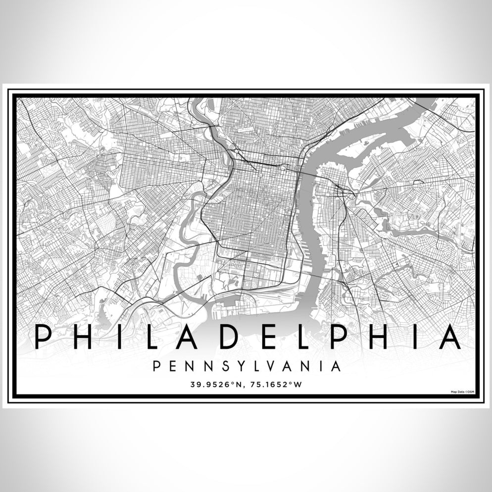 Philadelphia - Pennsylvania Map Print in Classic — JACE Maps