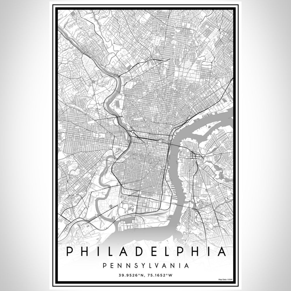 Philadelphia - Pennsylvania Map Print in Classic — JACE Maps