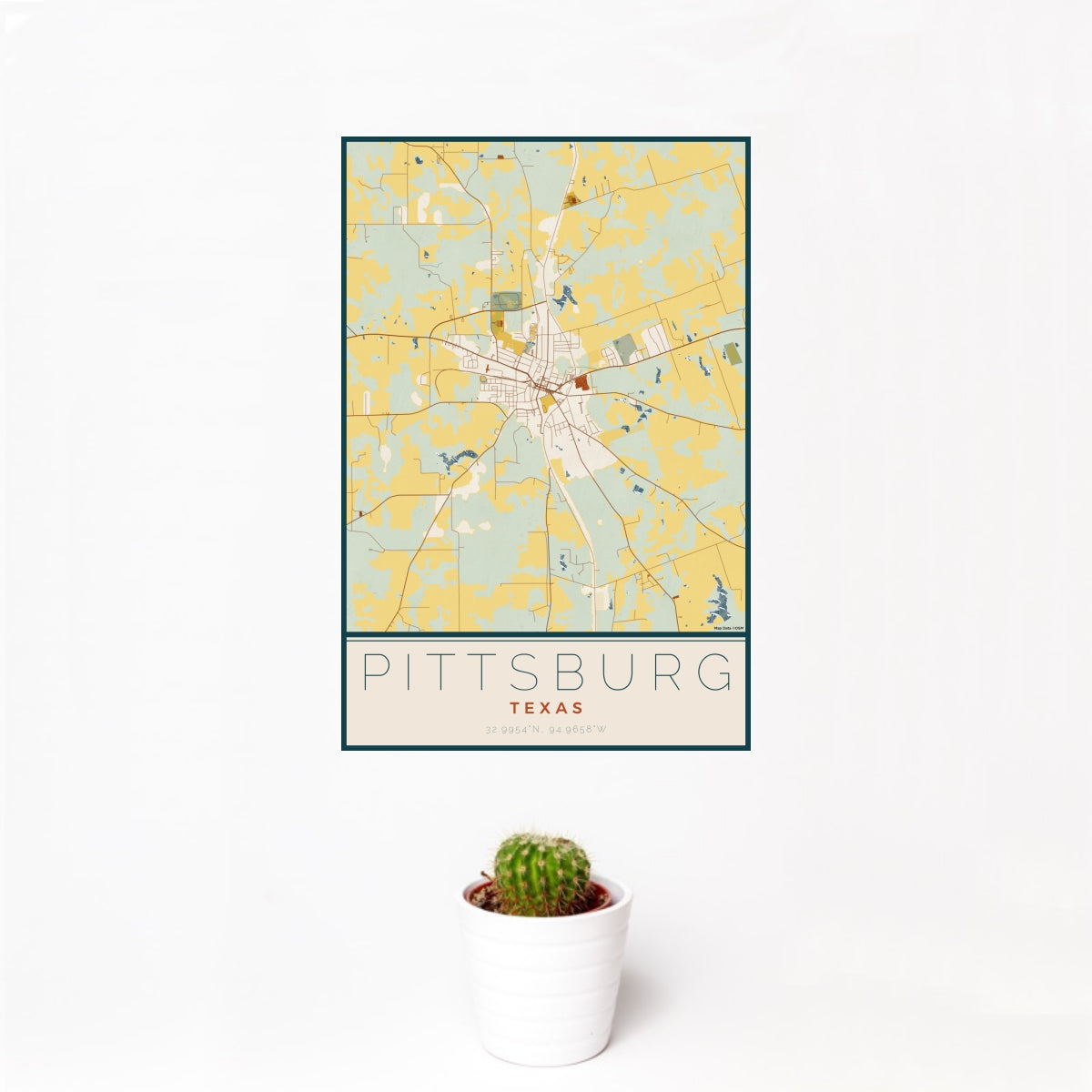 Pittsburg - Texas Map Print in Woodblock — JACE Maps