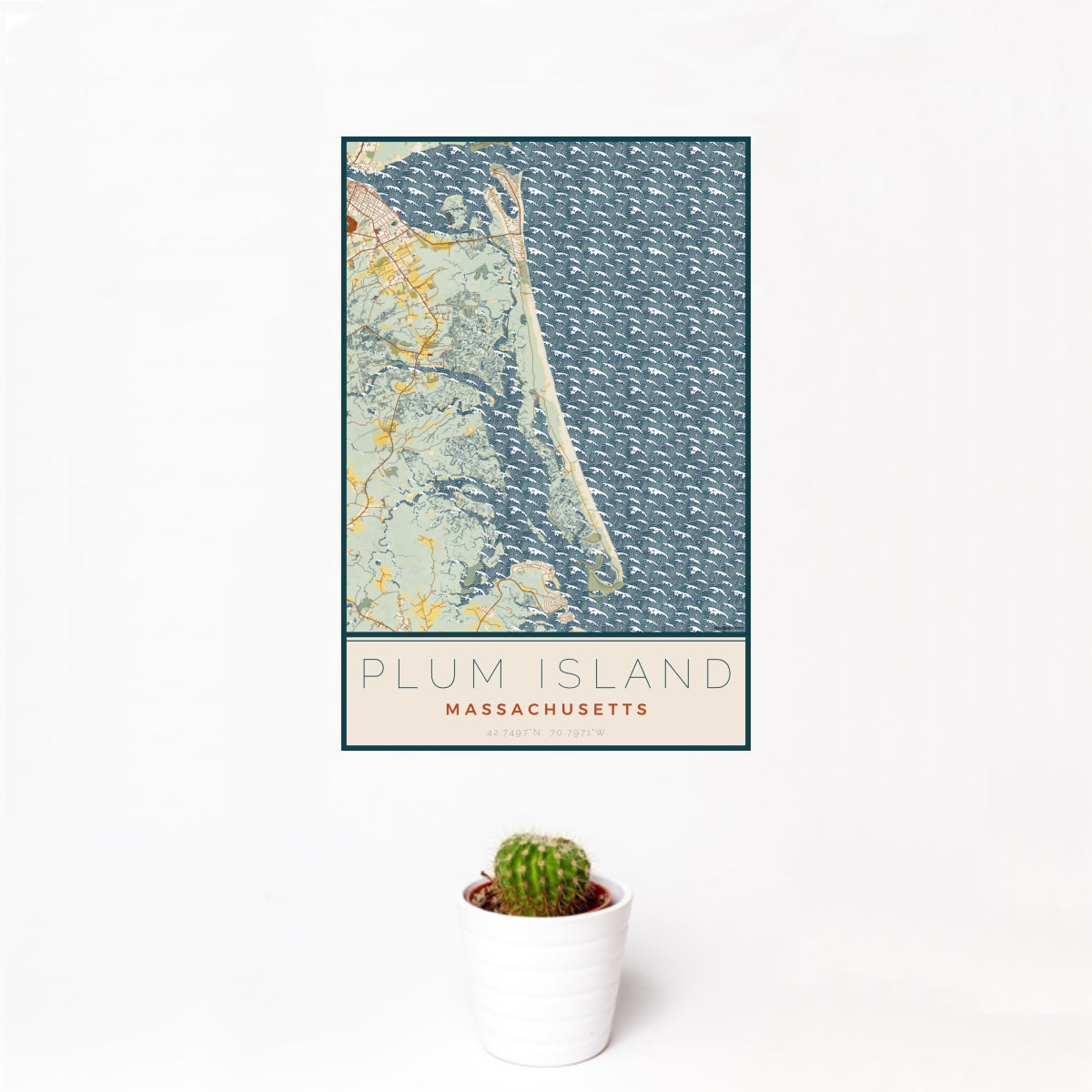 Plum Island - Massachusetts Map Print in Woodblock — JACE Maps