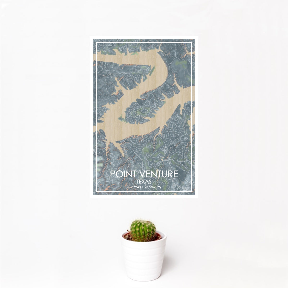 Point Venture - Texas Map Print in Afternoon — JACE Maps