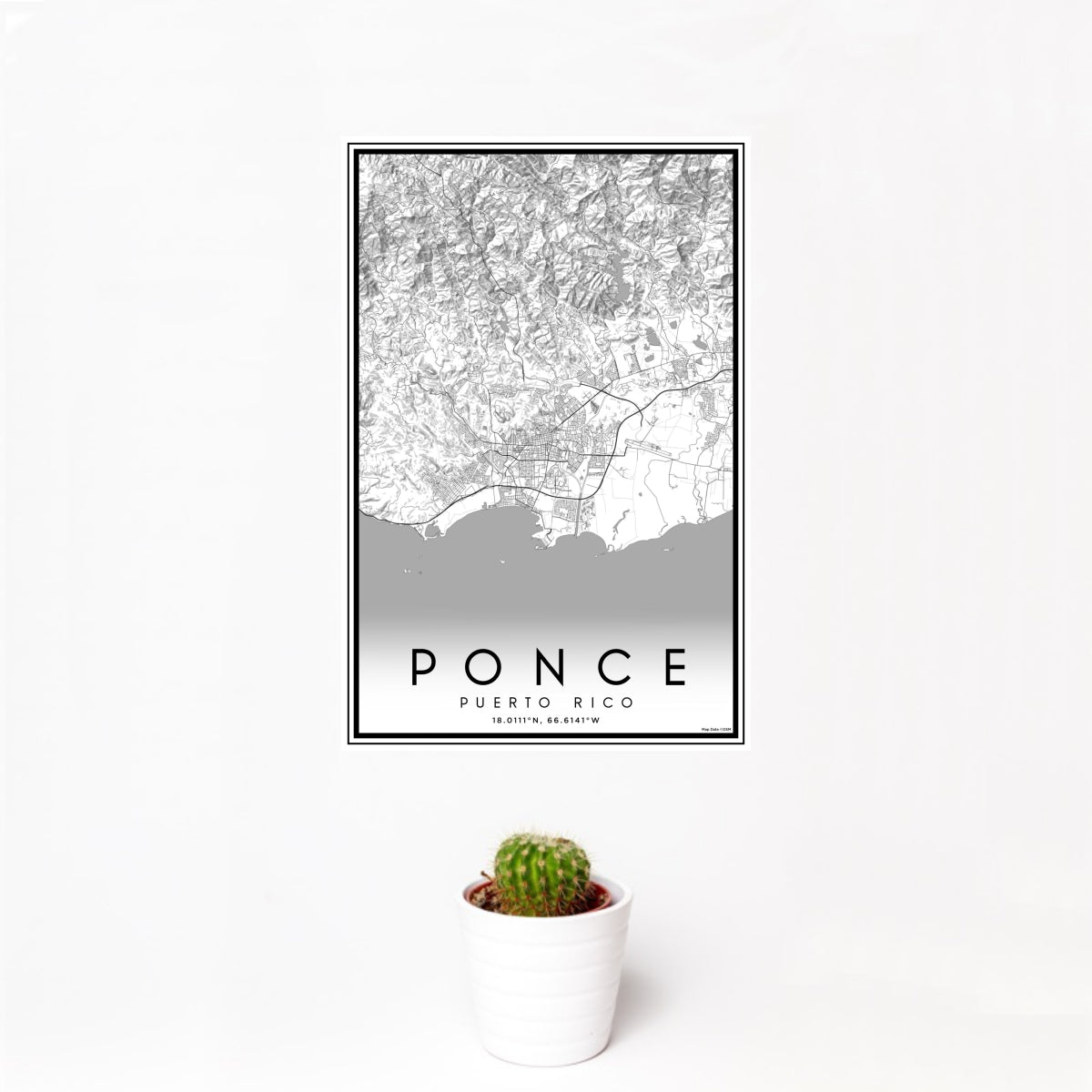 Ponce - Puerto Rico Map Print in Classic — JACE Maps