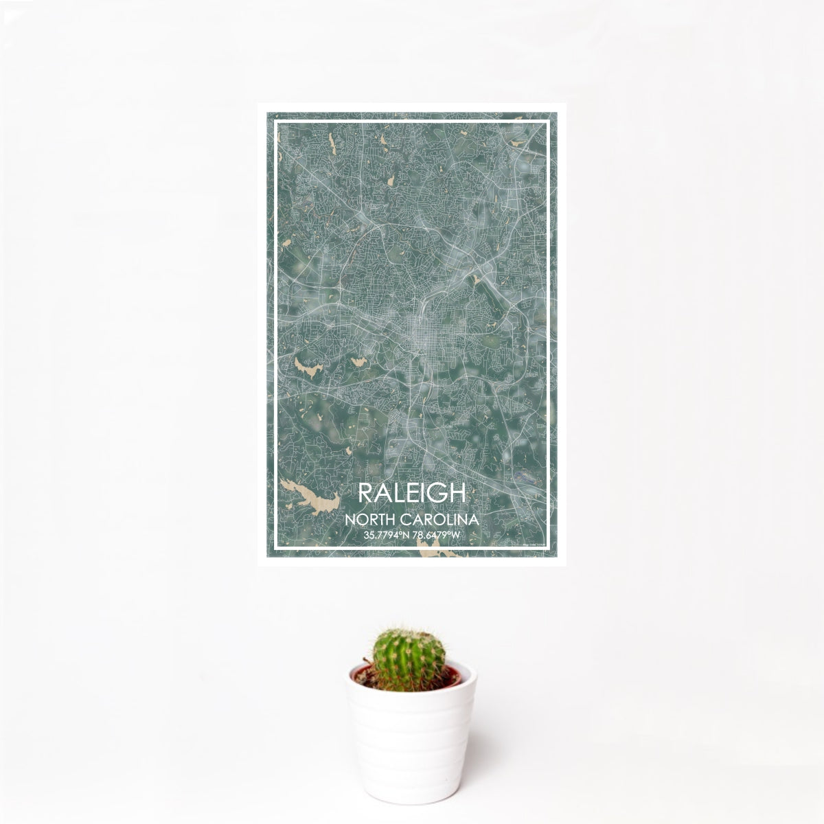 Raleigh - North Carolina Map Print in Afternoon — JACE Maps
