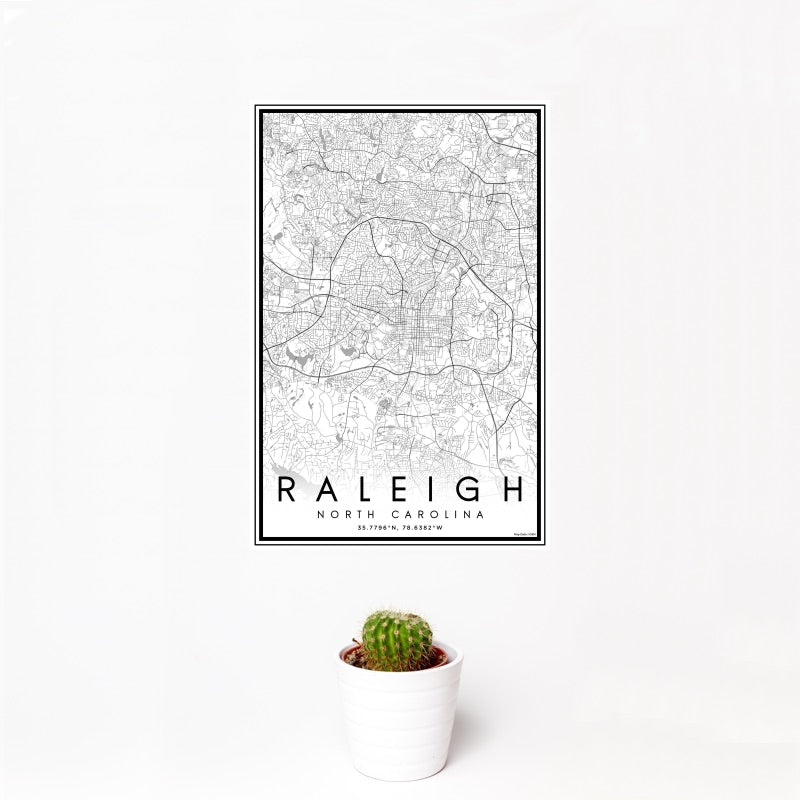 Raleigh - North Carolina Map Print in Classic — JACE Maps