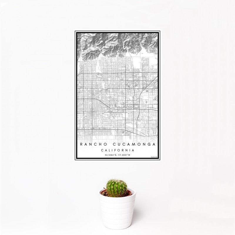 Rancho Cucamonga - California Map Print in Classic — JACE Maps
