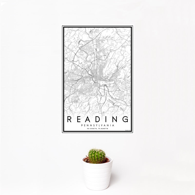 Reading - Pennsylvania Map Print in Classic — JACE Maps