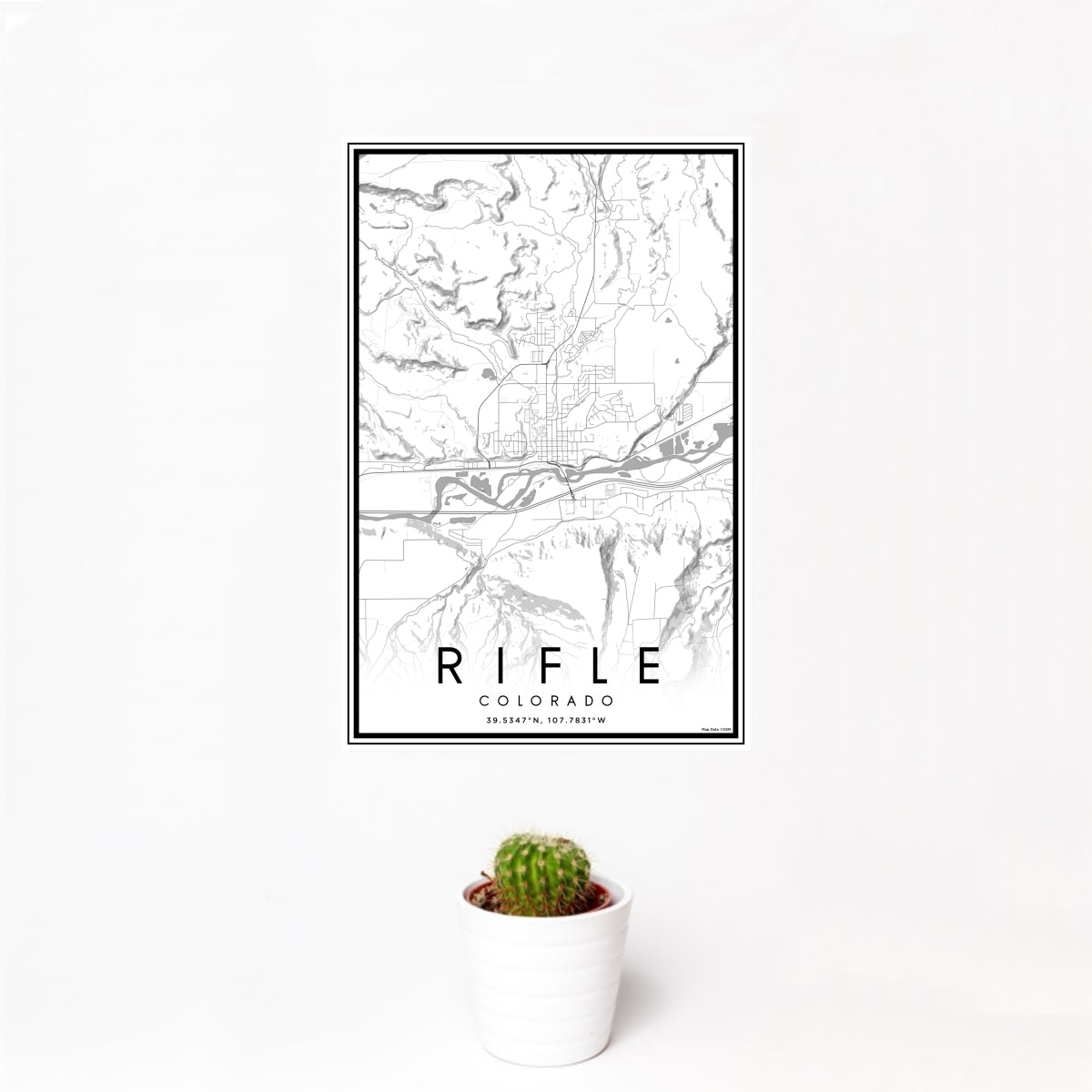Rifle - Colorado Map Print in Classic — JACE Maps