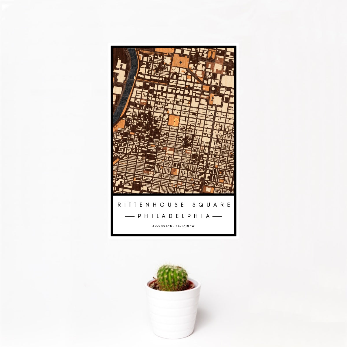 Rittenhouse Square - Philadelphia Map Print in Ember — JACE Maps
