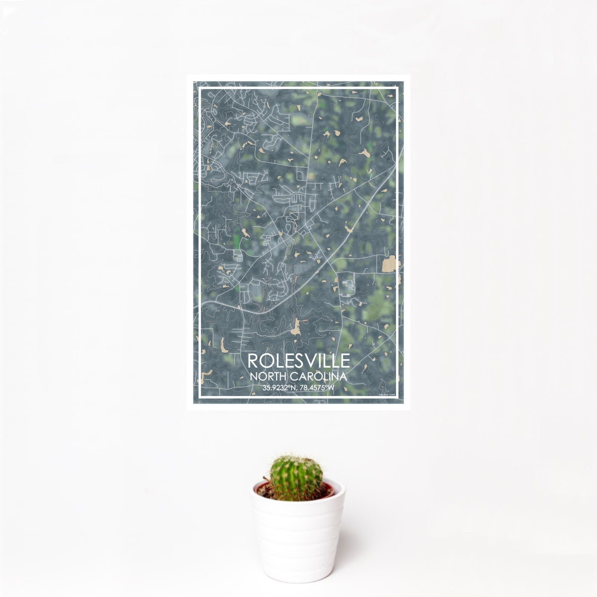 Rolesville - North Carolina Map Print in Afternoon — JACE Maps
