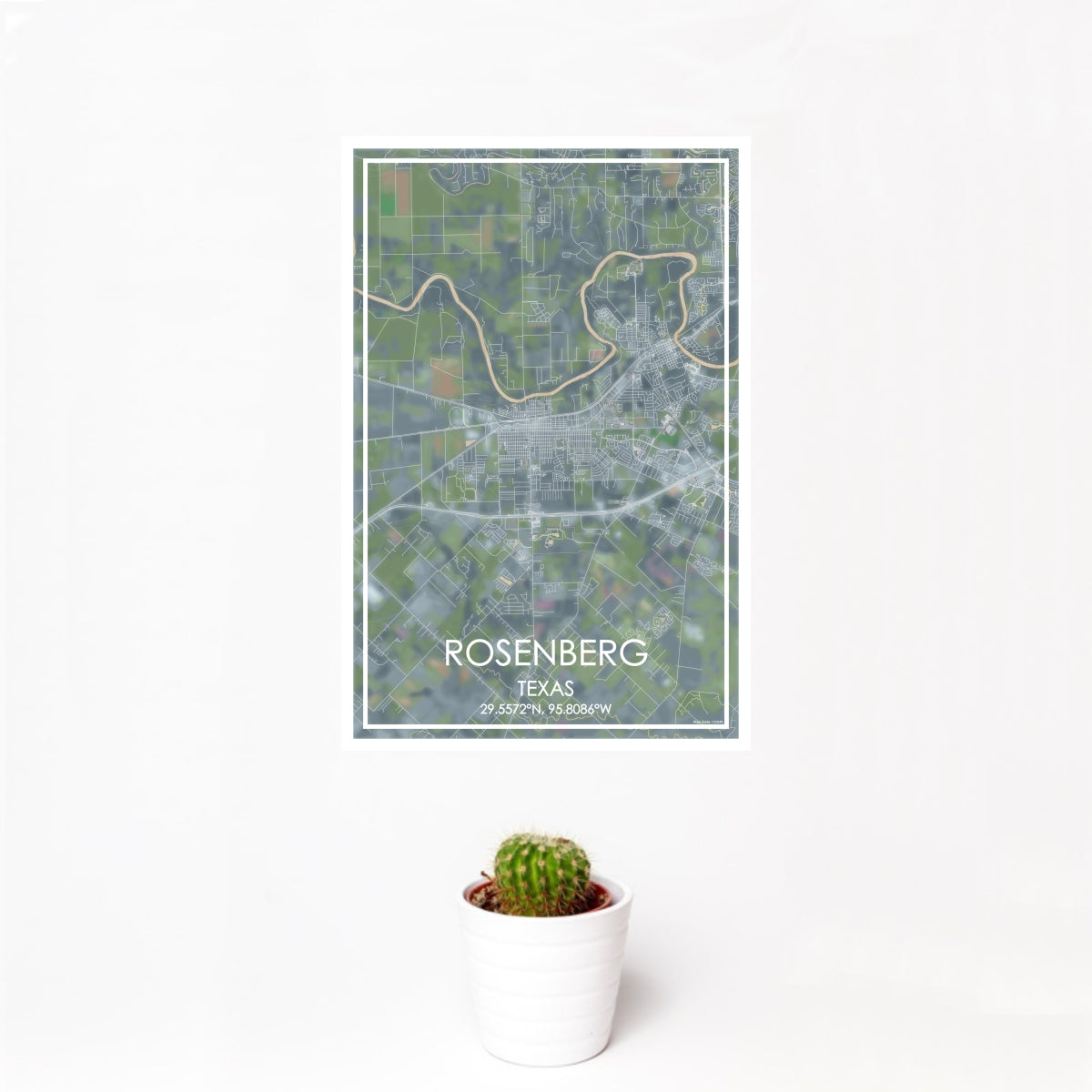 Rosenberg - Texas Map Print in Afternoon — JACE Maps