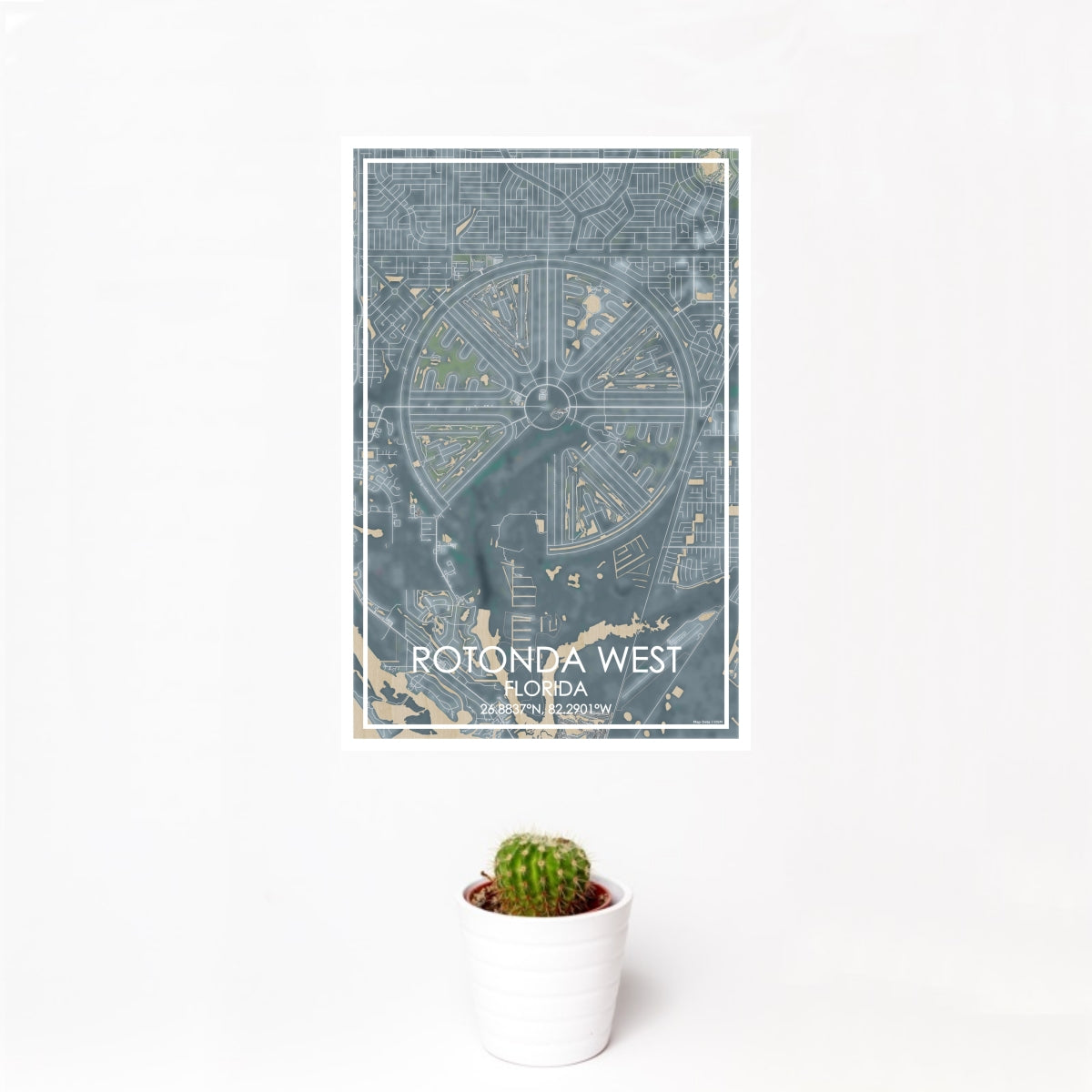 Rotonda West - Florida Map Print in Afternoon — JACE Maps
