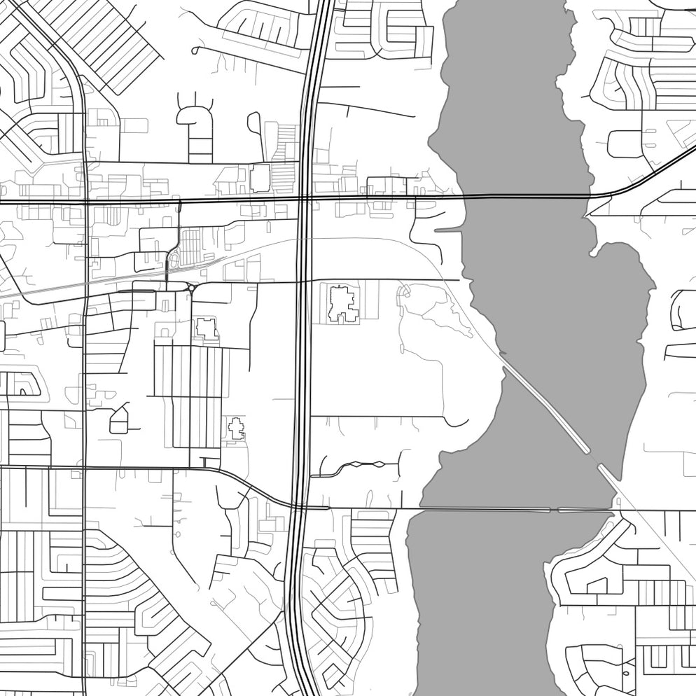 Rowlett - Texas Map Print in Classic — JACE Maps