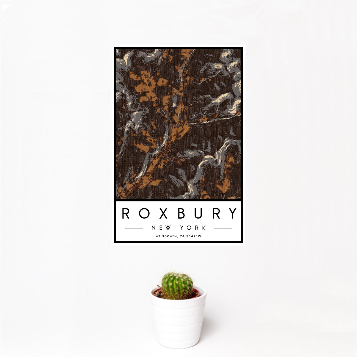 Roxbury - New York Map Print in Ember — JACE Maps