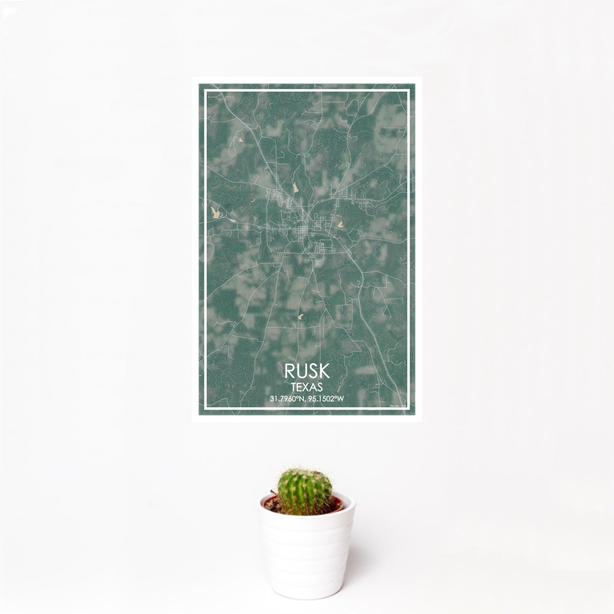Rusk - Texas Map Print in Afternoon — JACE Maps