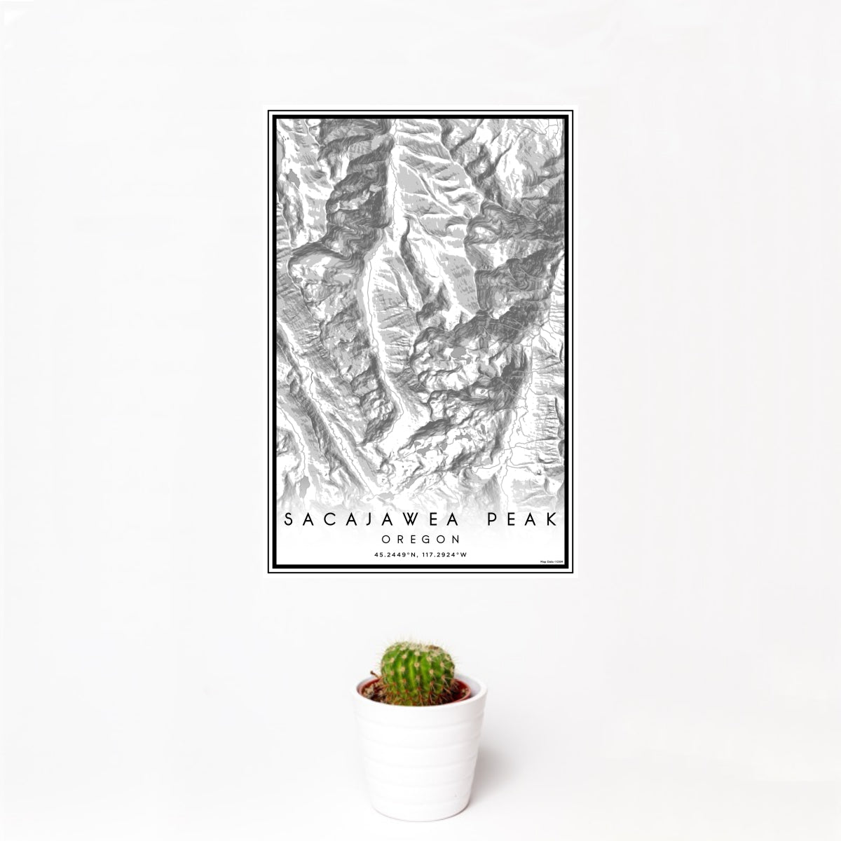 Sacajawea Peak - Oregon Map Print in Classic — JACE Maps
