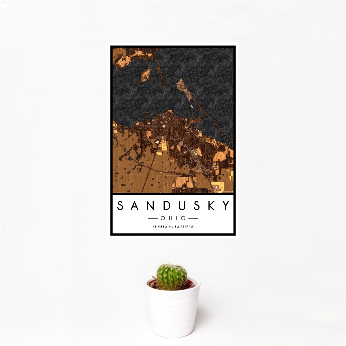 Sandusky - Ohio Map Print in Ember — JACE Maps