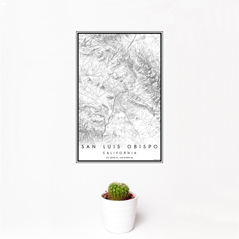 San Luis Obispo - California Map Print in Classic — JACE Maps