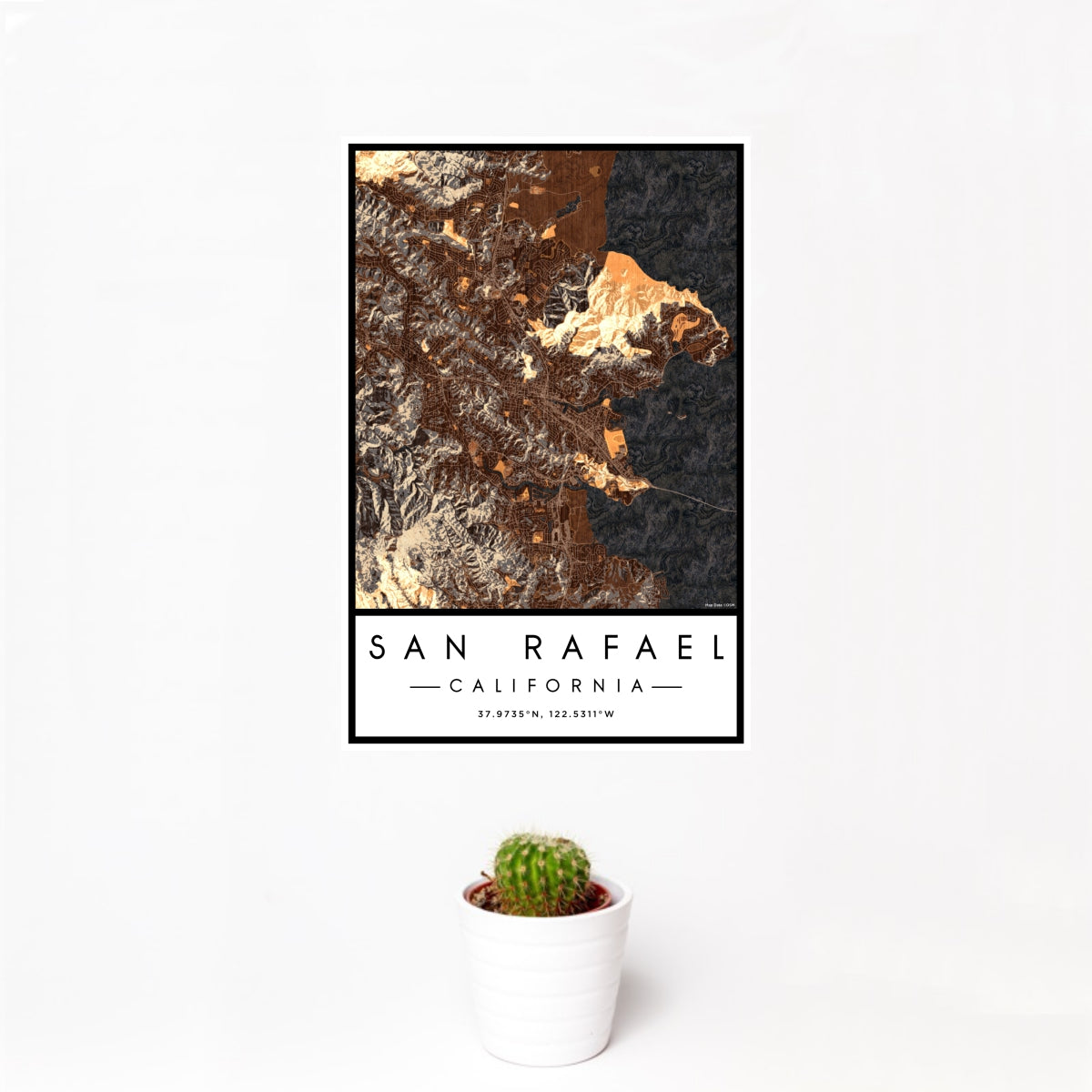 San Rafael - California Map Print in Ember — JACE Maps