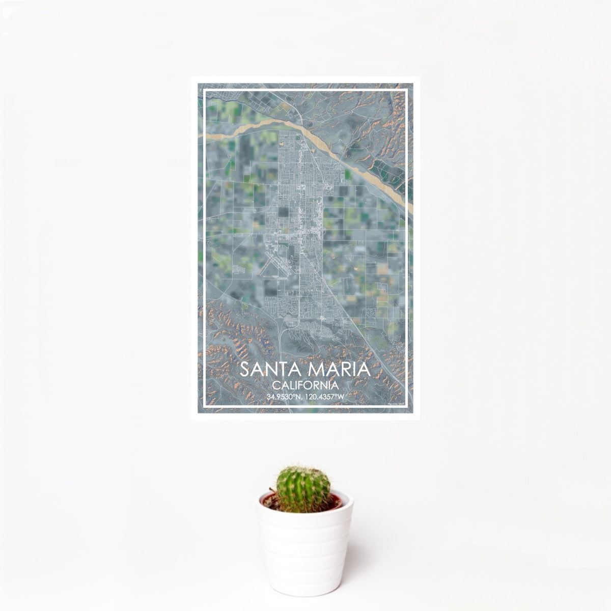 Santa Maria - California Map Print in Afternoon — JACE Maps