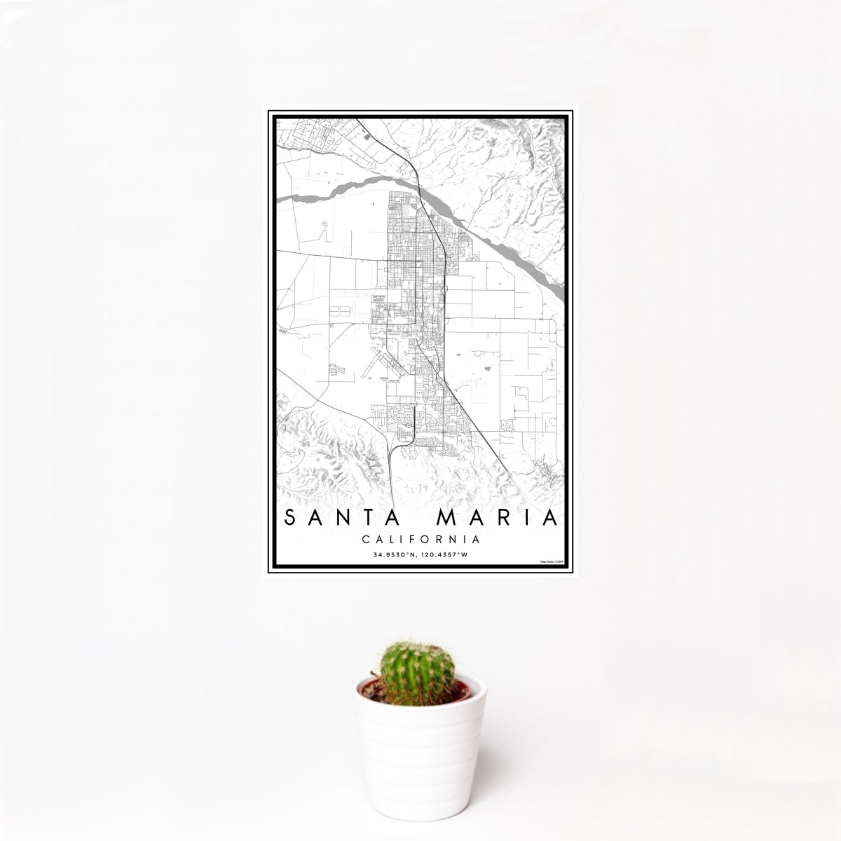 Santa Maria - California Map Print in Classic — JACE Maps