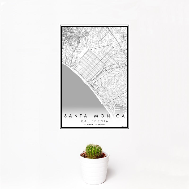 Santa Monica - California Map Print in Classic — JACE Maps