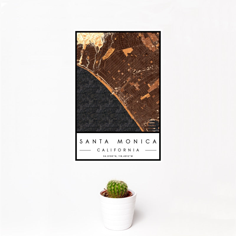 Santa Monica - California Map Print in Ember — JACE Maps