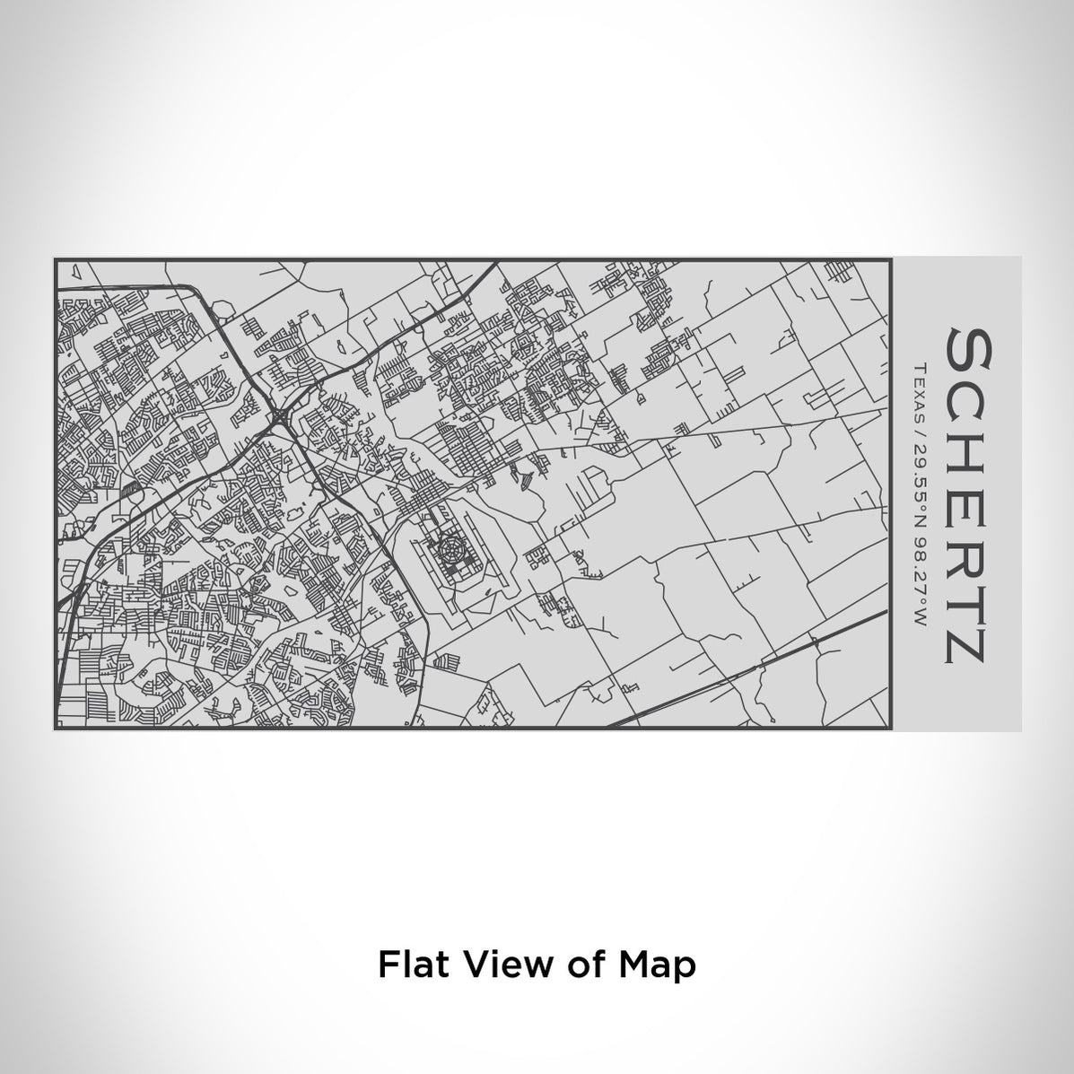 Schertz - Texas Engraved Map Insulated Bottle — JACE Maps