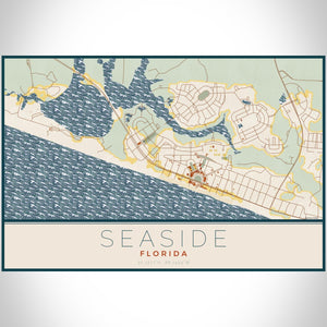 Seaside - Florida Map Print in Woodblock — JACE Maps