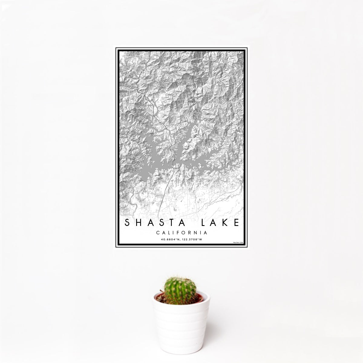 Shasta Lake - California Map Print in Classic — JACE Maps