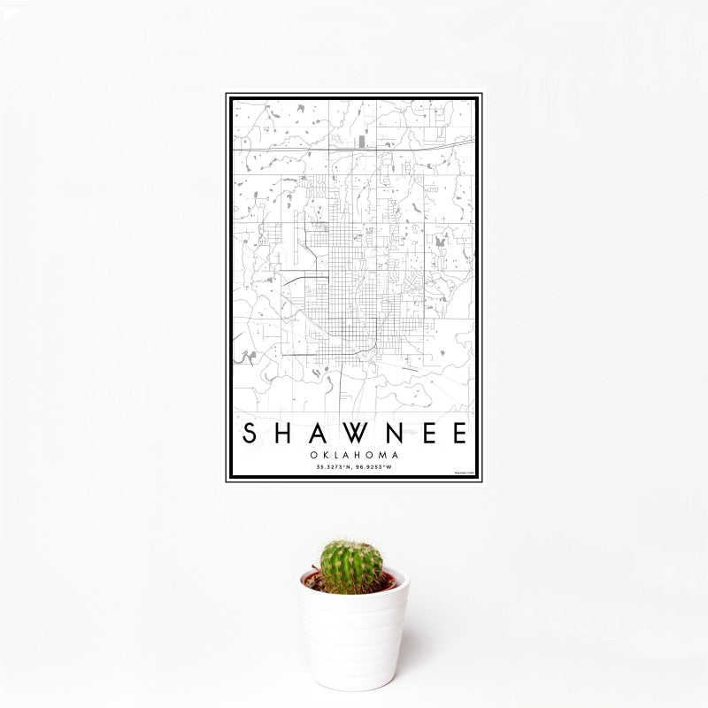 Shawnee - Oklahoma Map Print in Classic — JACE Maps