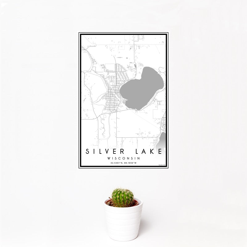 Silver Lake - Wisconsin Map Print in Classic — JACE Maps