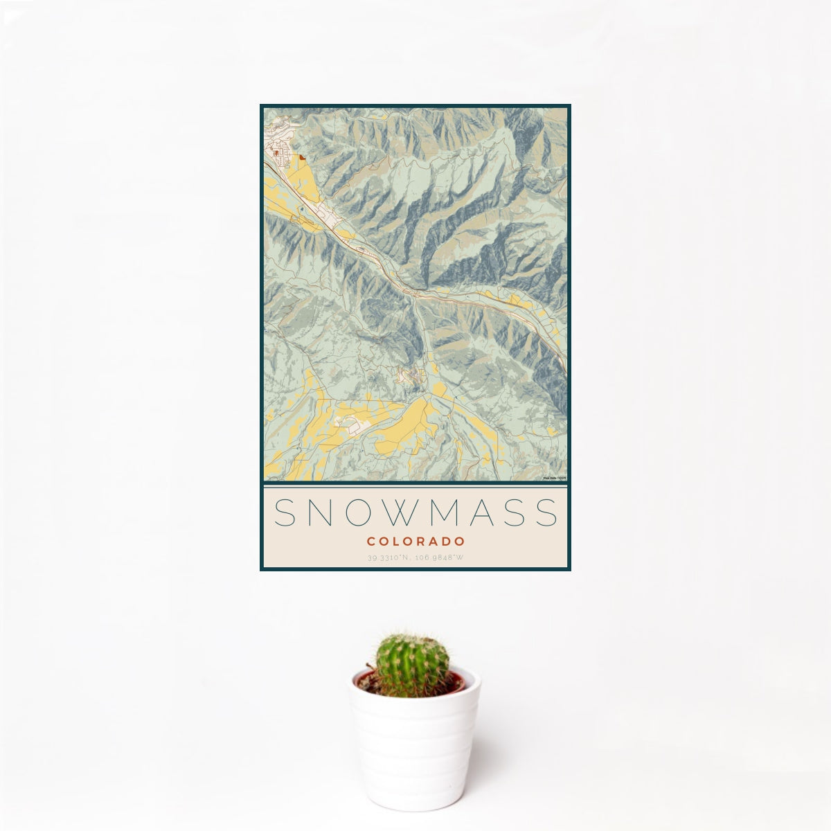 Snowmass - Colorado Map Print in Woodblock — JACE Maps