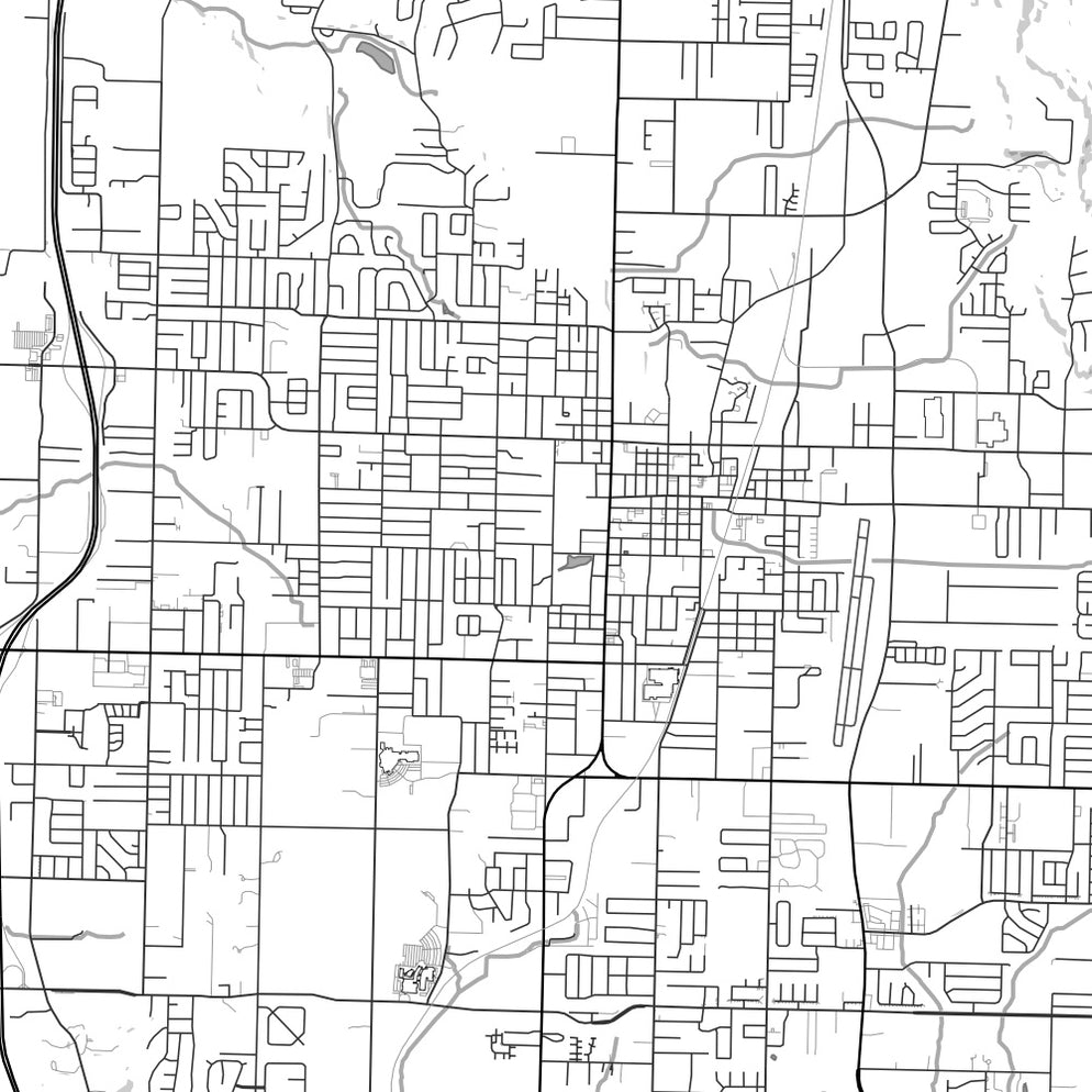 Springdale - Arkansas Map Print in Classic — JACE Maps
